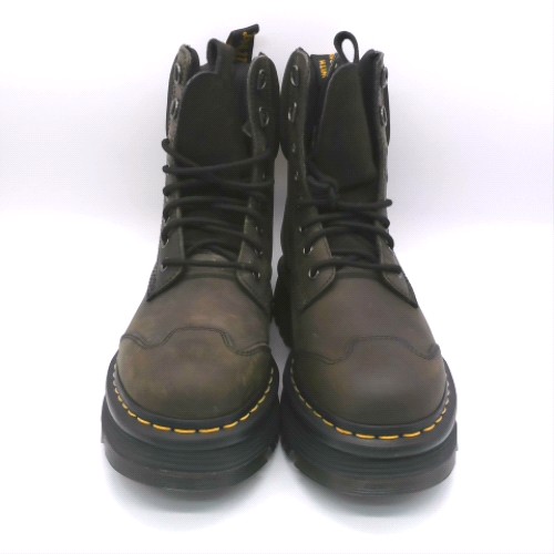 Womens Dark Grey Dr Martens Zebzag 8 Tie Boots | schuh
