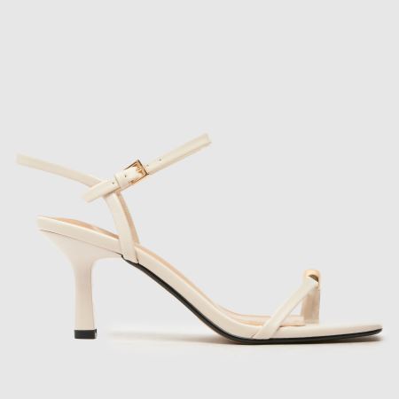 Womens White schuh Susie Toe Loop High Heels | schuh