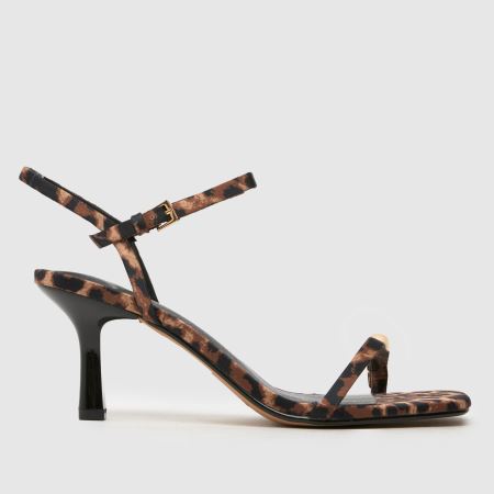 Womens Black & Brown schuh Susie Toe Loop High Heels | schuh