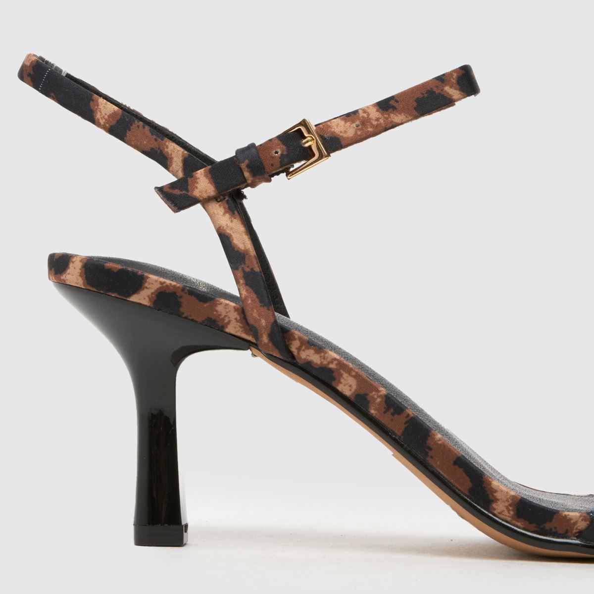 Womens Black & Brown schuh Susie Toe Loop High Heels | schuh