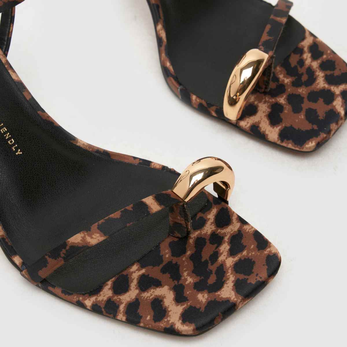 Womens Black & Brown schuh Susie Toe Loop High Heels | schuh