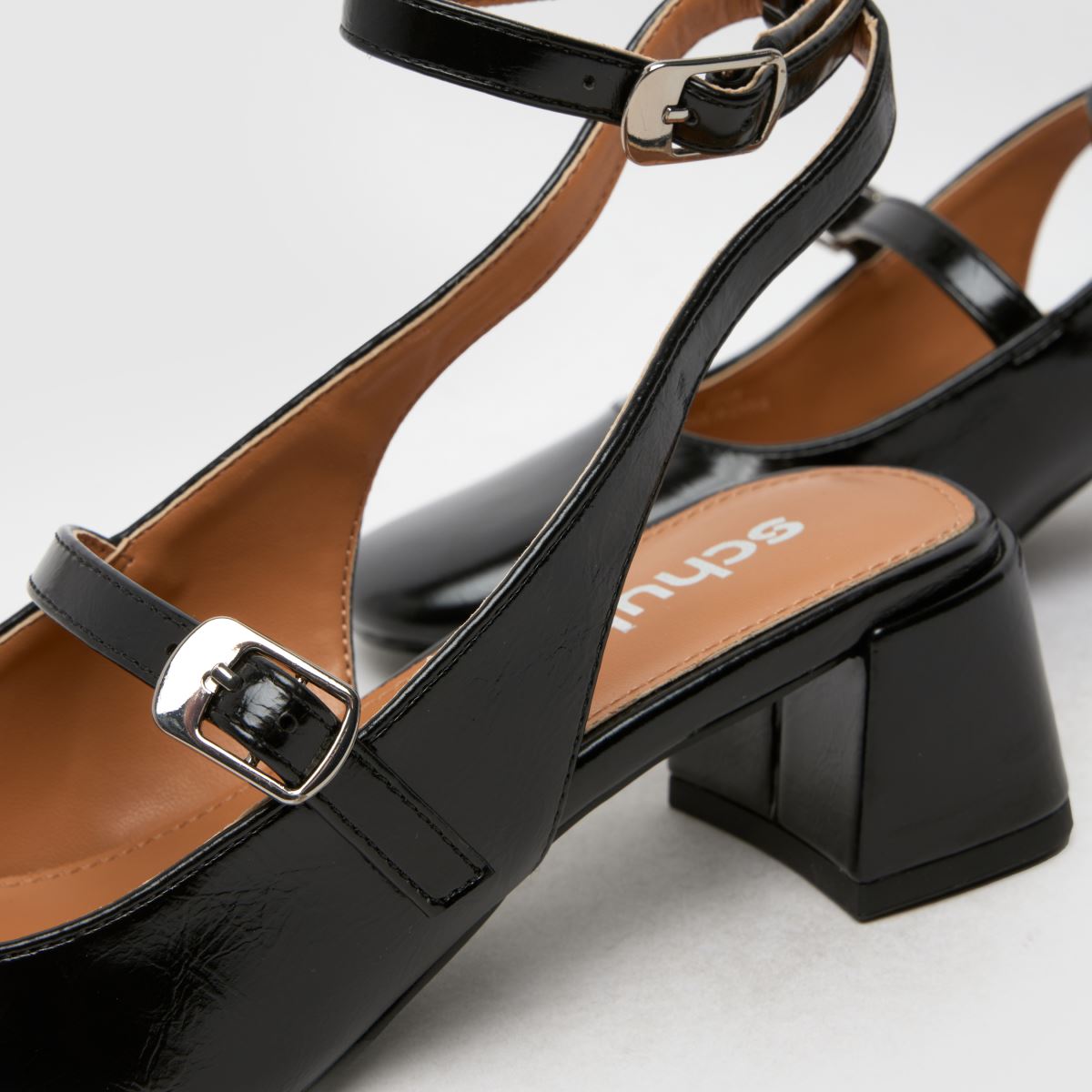 Womens Black schuh Shannon Block Mary Jane High Heels | schuh