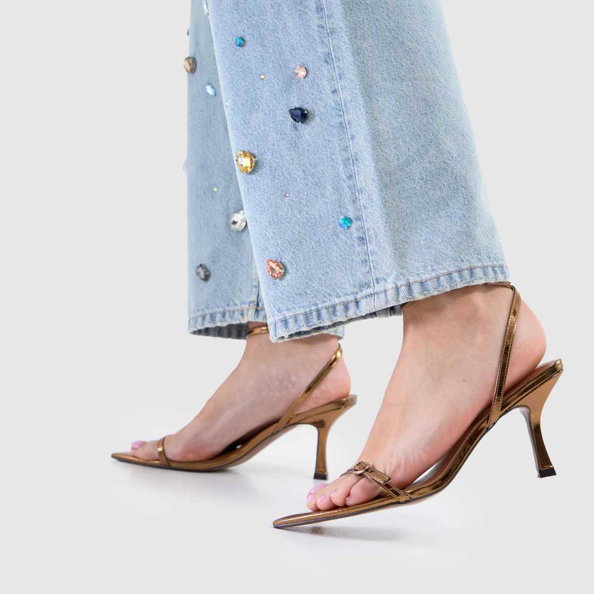 Womens Bronze schuh Simba Point High Heels | schuh