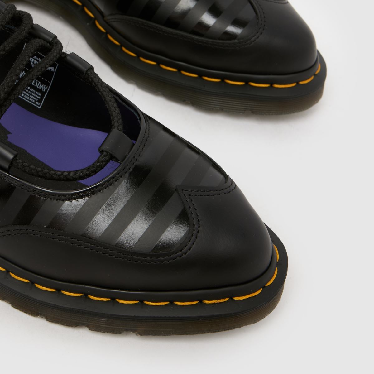 Womens Black Dr Martens X Wednesday Elphie Lace Up Flat Shoes | schuh