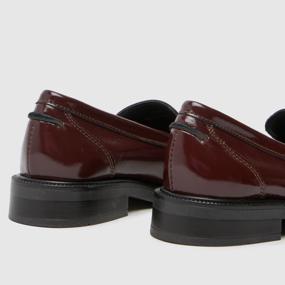 Womens Burgundy schuh Lori Leather Snaffle Loafer Flat Shoes | schuh