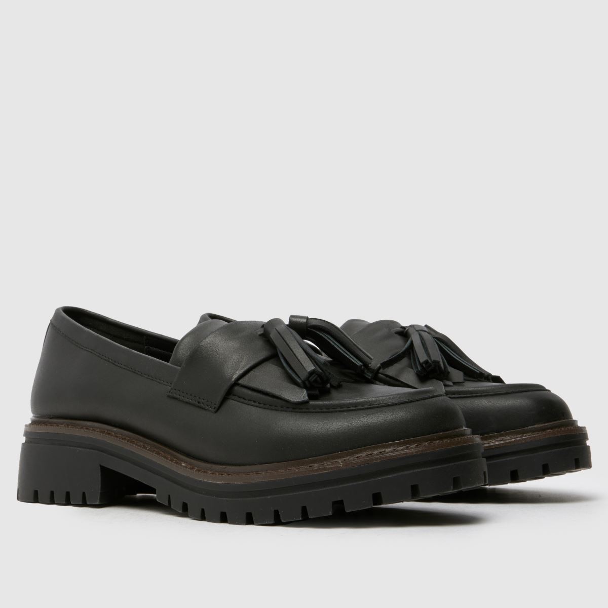 Womens Black schuh Lux Loafer Flat Shoes | schuh