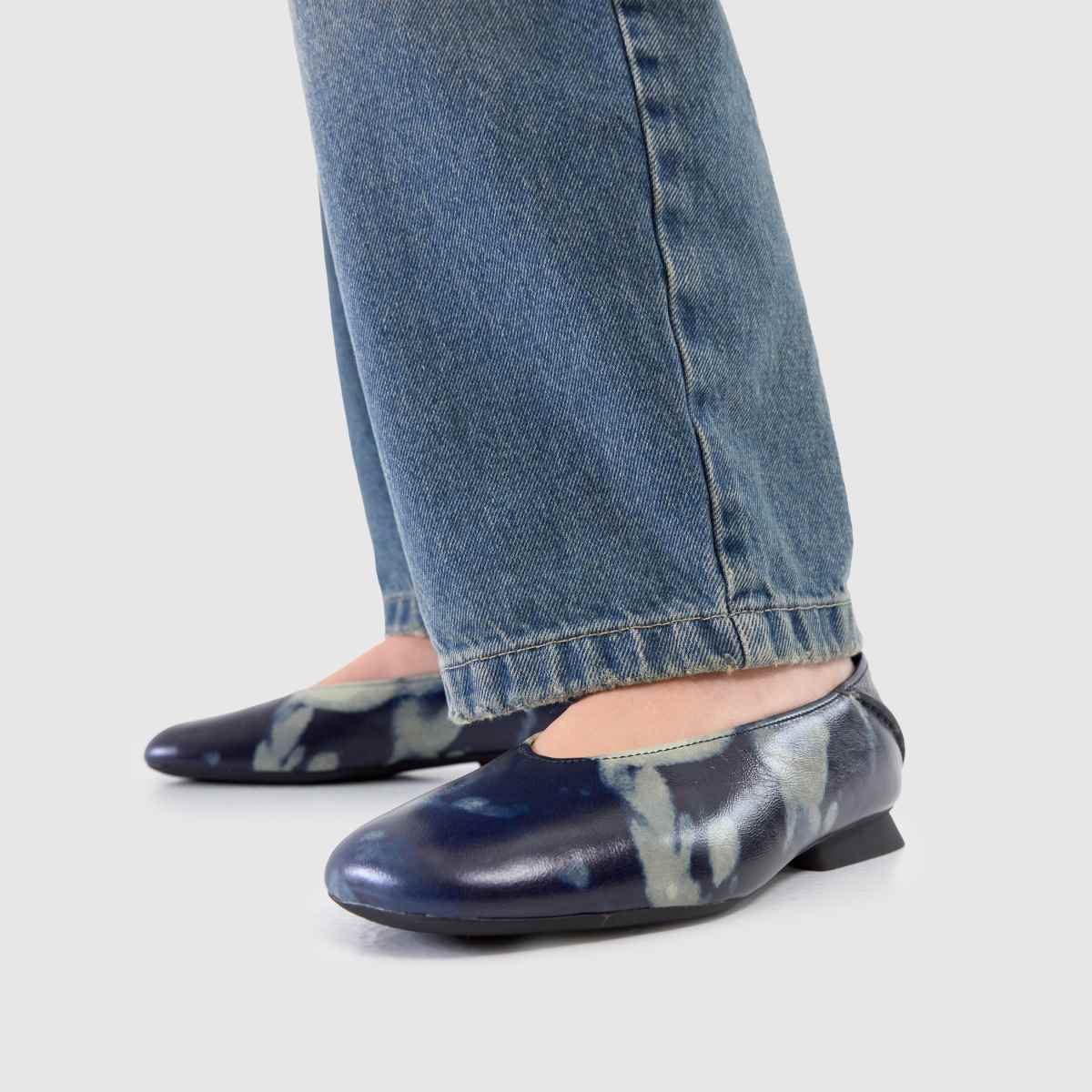 Womens Navy CAMPER Casi Myra Ballet Flat Shoes | schuh