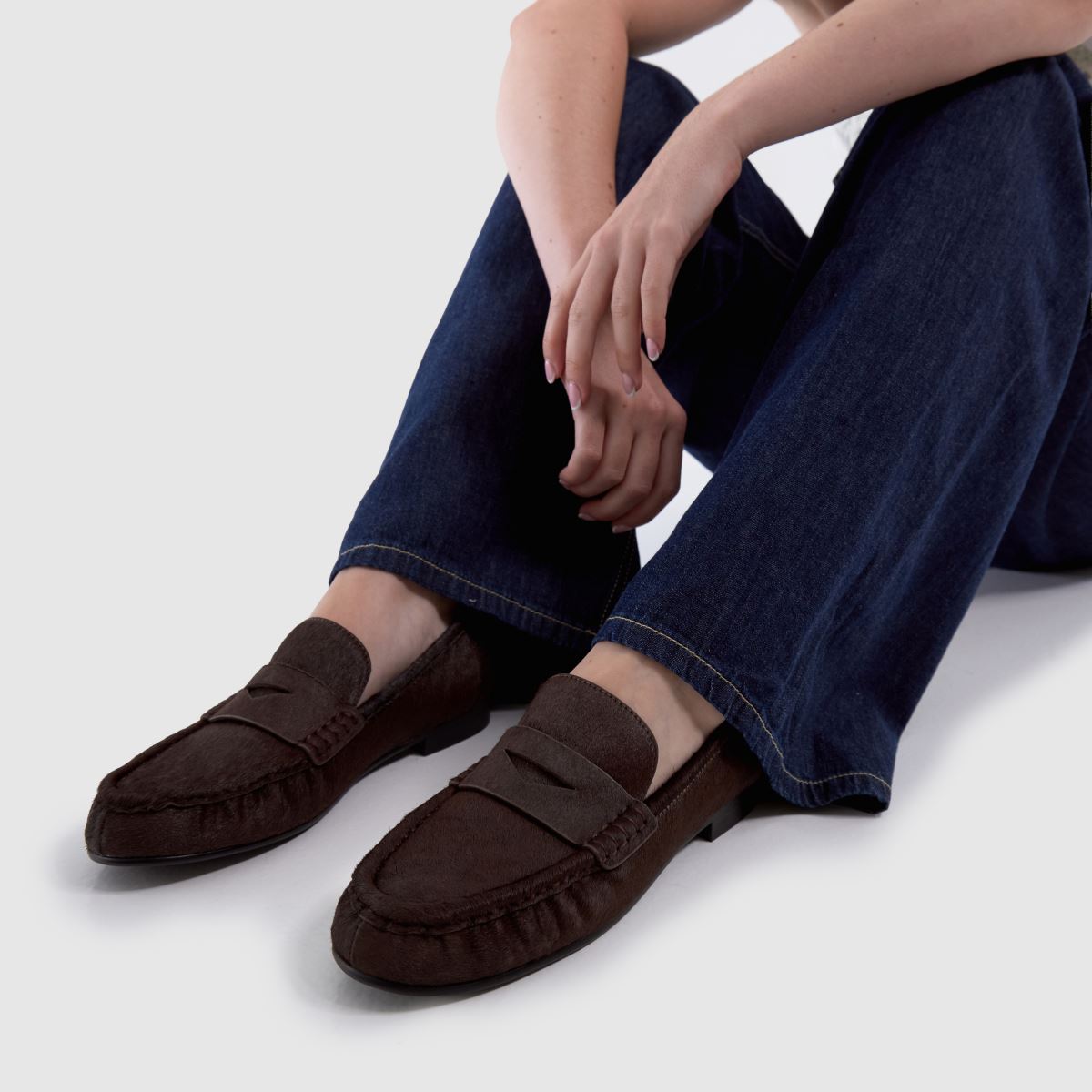 Womens Dark Brown BIBI LOU Lyra Loafer Flat Shoes | schuh