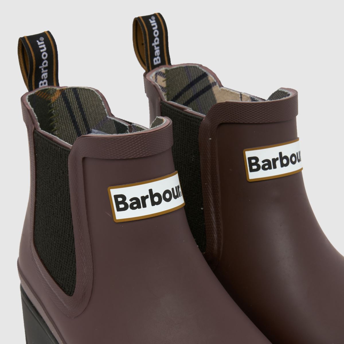 Womens Burgundy Barbour Halton Wellington Boots | schuh