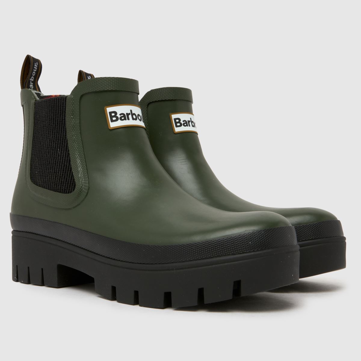 Womens Green Barbour Halton Wellington Boots | schuh