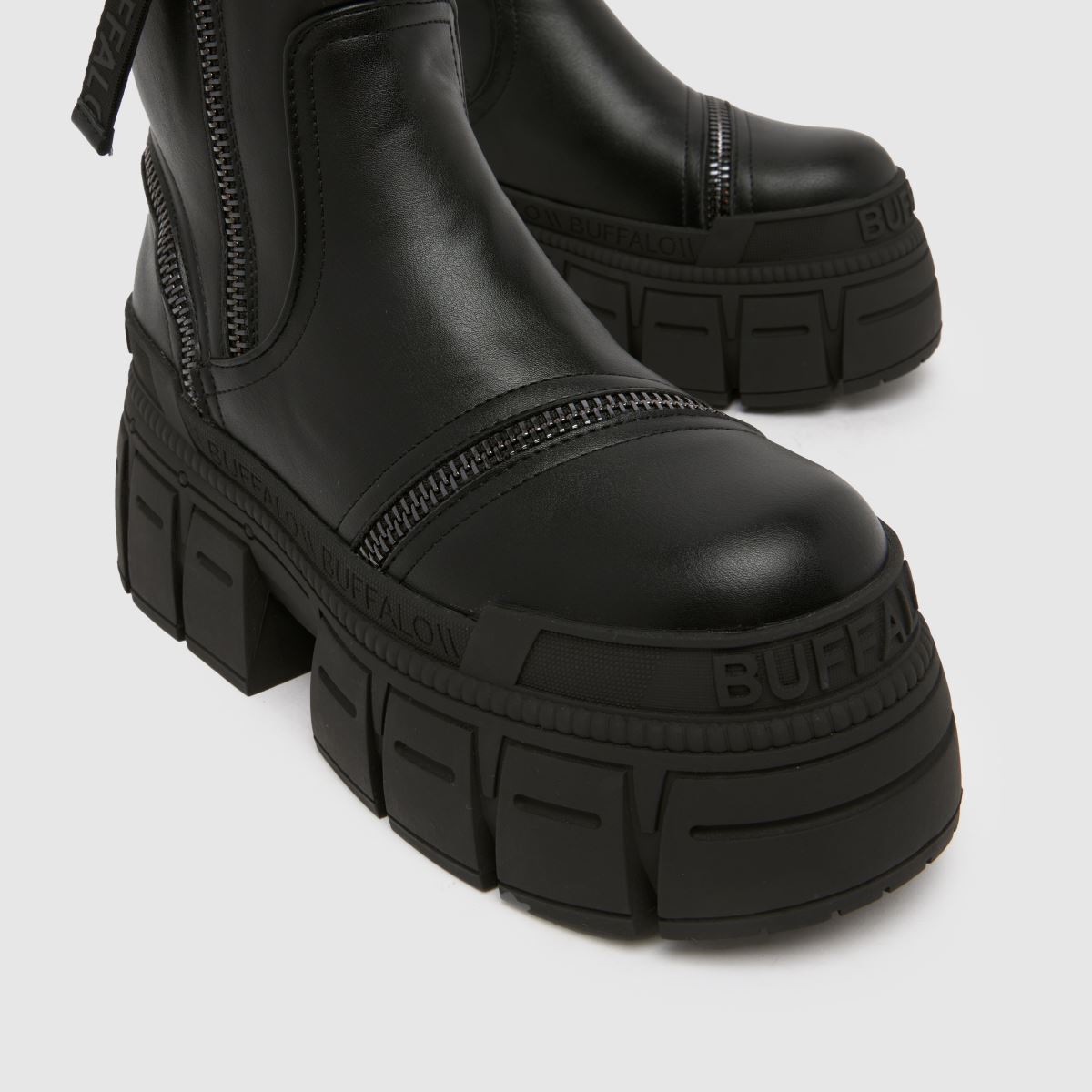Womens Black Buffalo London Gospher Zip Boots | schuh