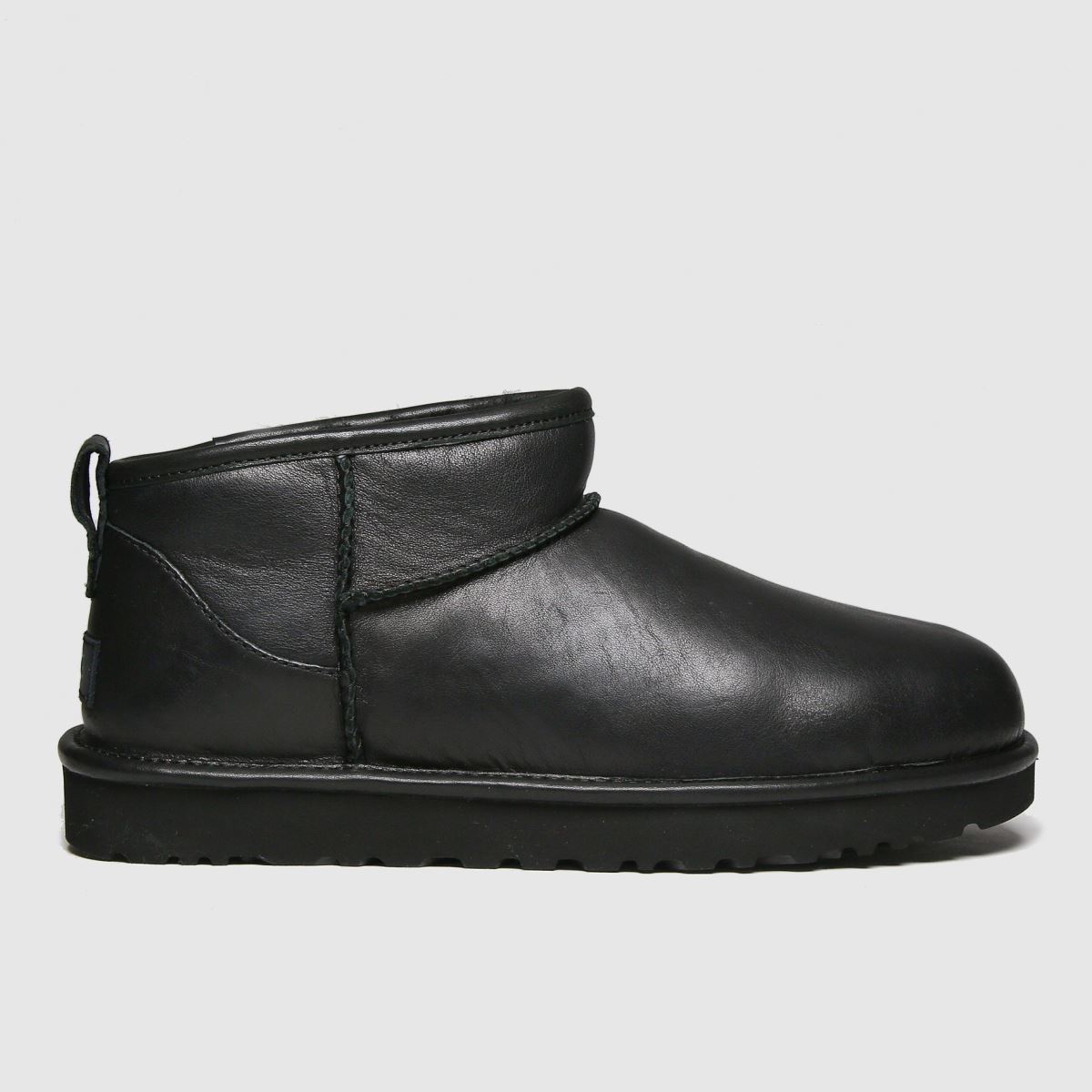 Damen Schwarz UGG Classic Ultra Mini Leather Boots Schuh Damen Schwarz UGG Classic Ultra Mini Leather Boots Schuh