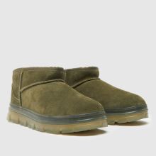 Womens Khaki UGG Classic Ultra Mini Clear Boots | schuh