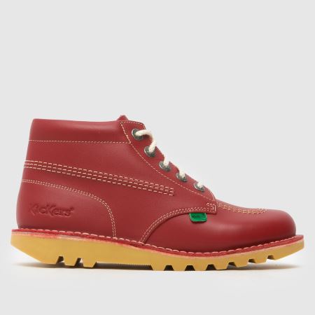 Womens Red Kickers Classics Kick Hi Boots | schuh