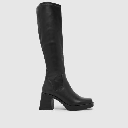 Womens Black schuh Doja Platform Knee High Boots | schuh