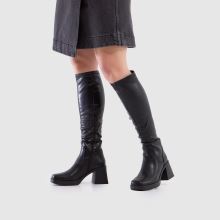 Womens Black schuh Doja Platform Knee High Boots | schuh