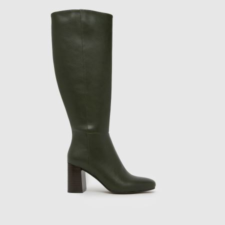 Womens Green schuh Devlin Knee High Boots | schuh