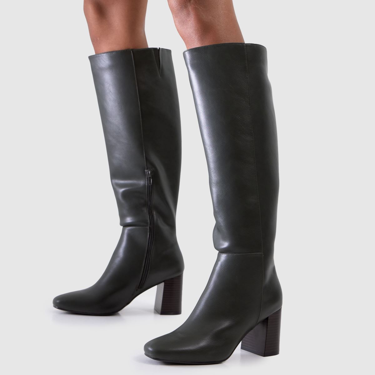 Womens Green schuh Devlin Knee High Boots | schuh