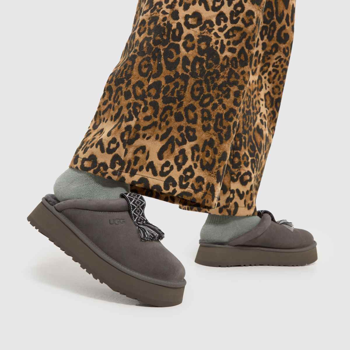 Womens Dark Grey UGG Tazzle Slippers | schuh