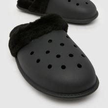 Womens Black Crocs Classic Fuzz Slippers | schuh
