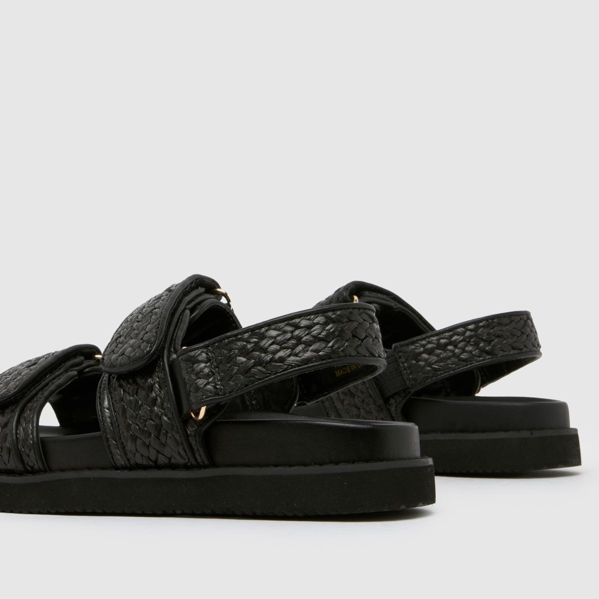 Womens Black schuh Tiesha Footbed Sandals | schuh