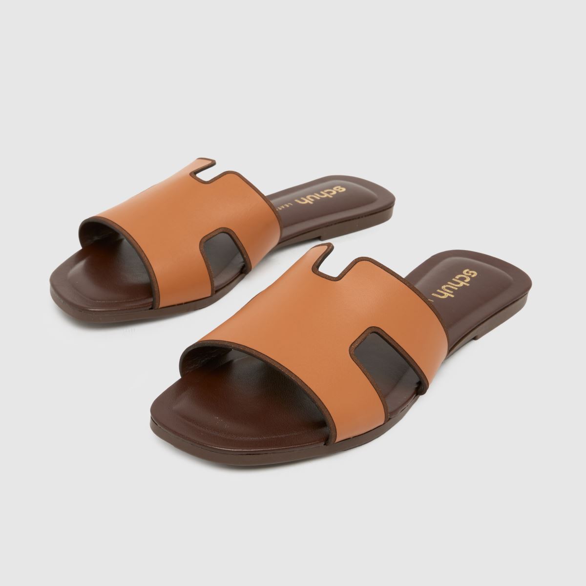 Womens Tan schuh Tandra Mule Sandals | schuh