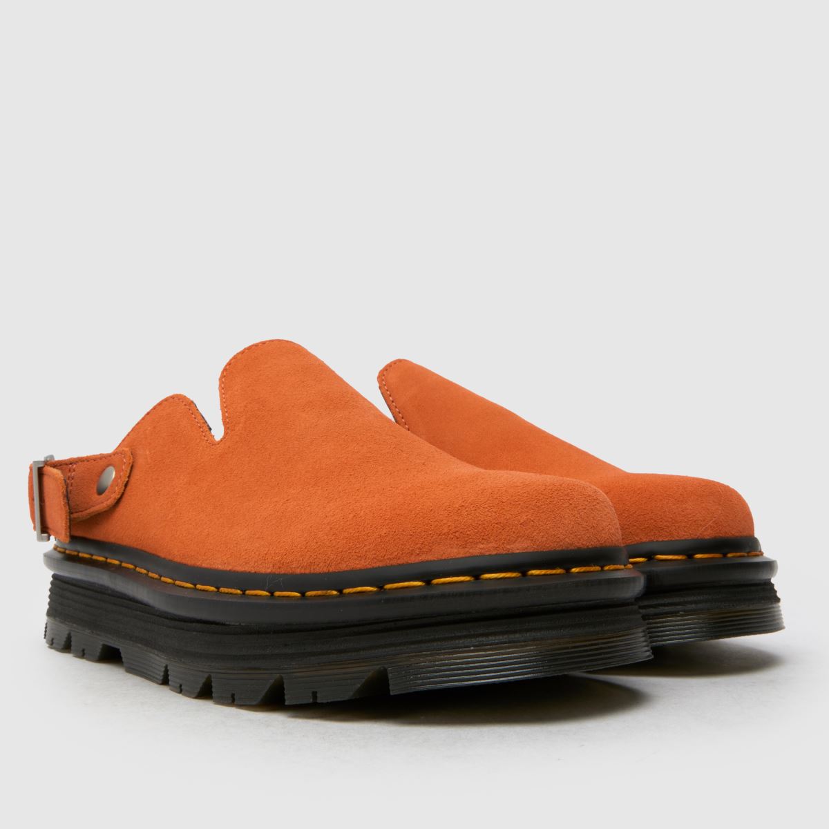 Womens Orange Dr Martens Zebzag Mule Sandals | schuh