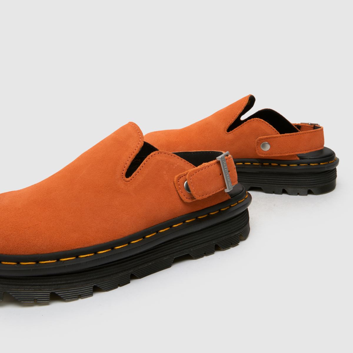 Womens Orange Dr Martens Zebzag Mule Sandals | schuh