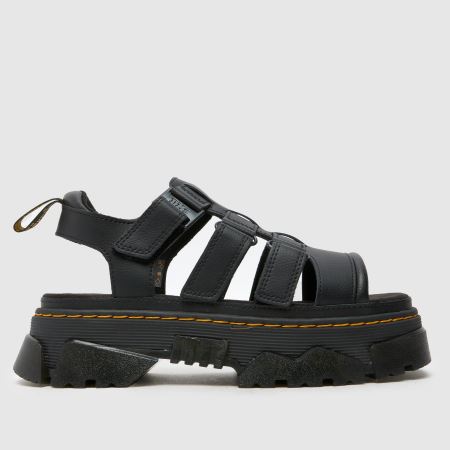 Womens Black Dr Martens Mattison 3 Strap Sandals | schuh
