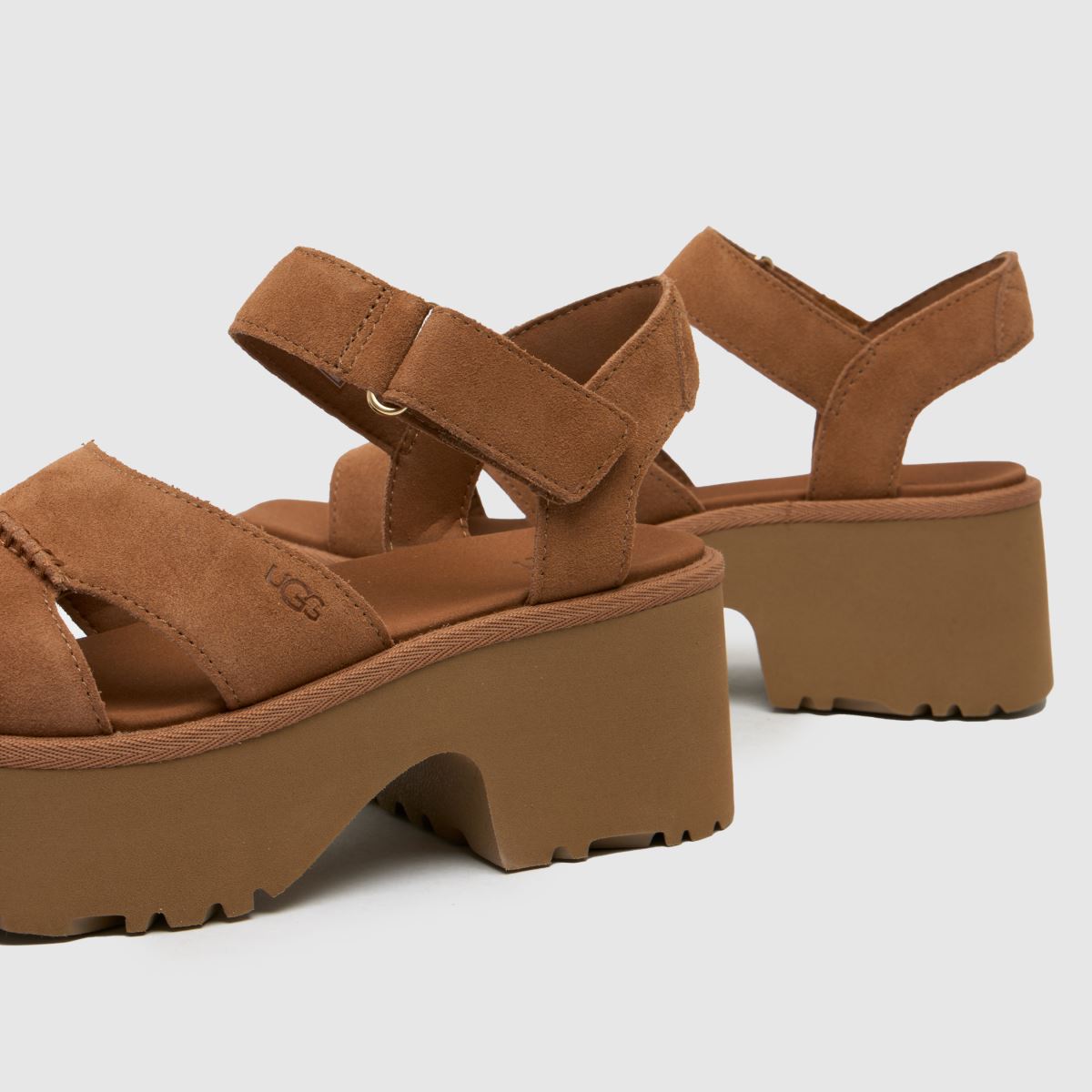 Womens Chestnut UGG New Heights Ankle Strap Sandals | schuh
