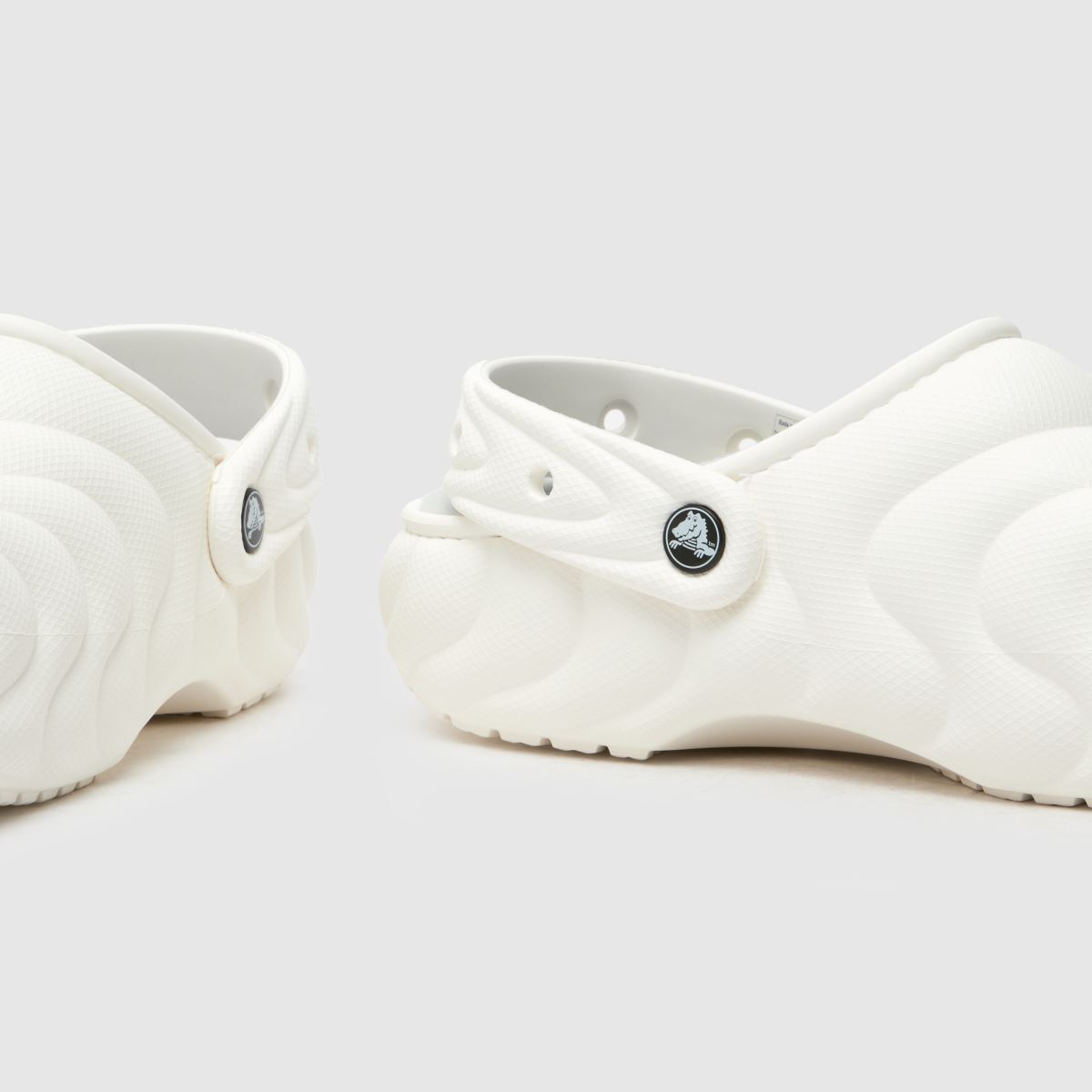 Womens White Crocs Classic Lined Overpuff Clog Sandals | schuh