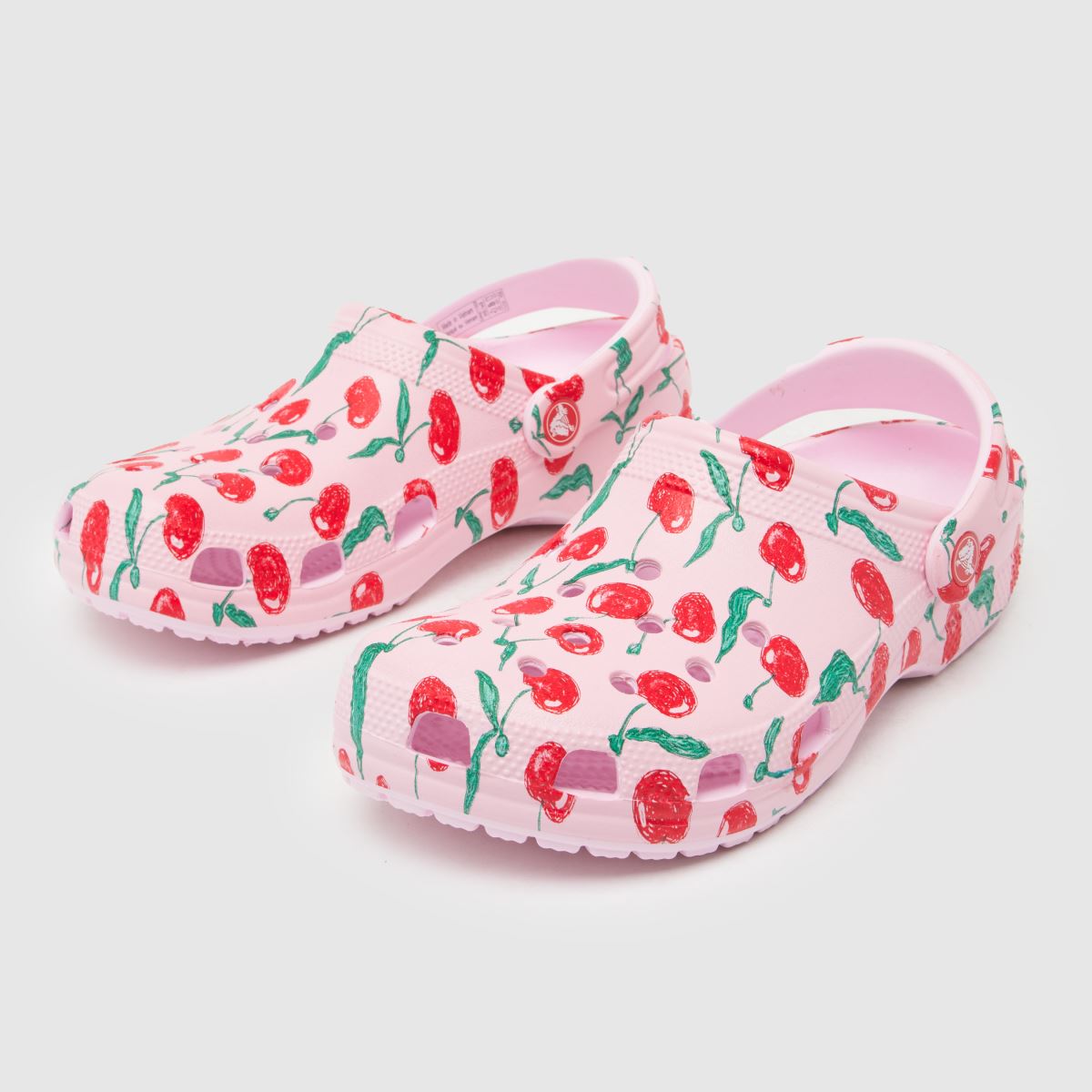Womens Pink Crocs Classic Cherry Clog Sandals | schuh
