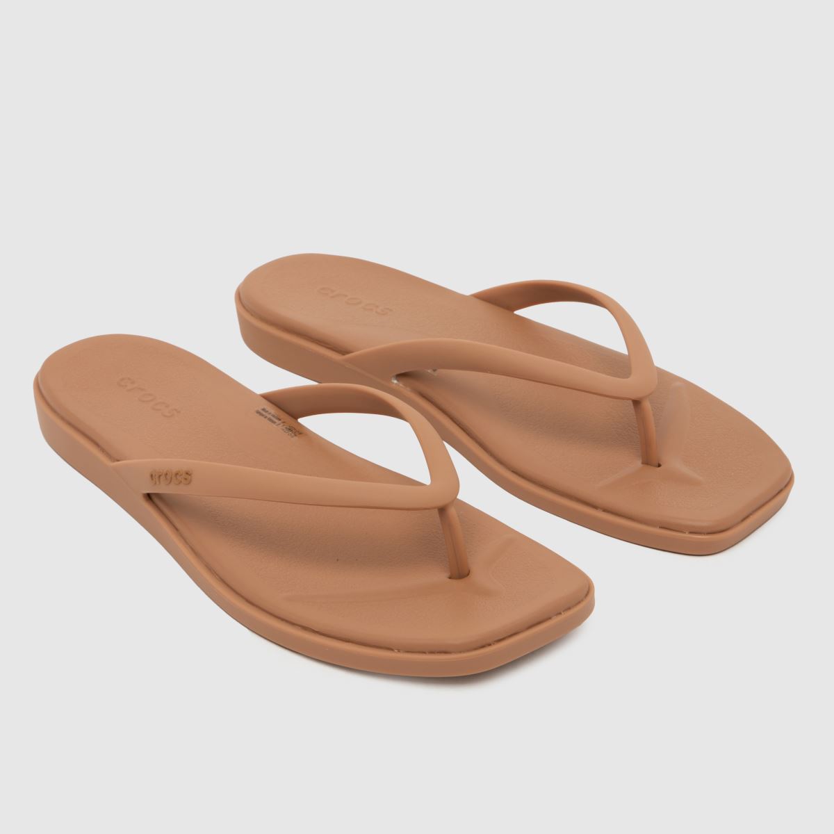 Womens Brown Crocs Miami Flip Sandals | schuh