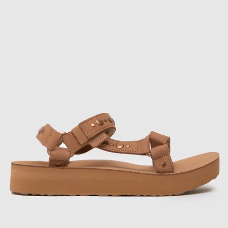 Womens Tan Teva Midform Universal Studded Sandals | schuh
