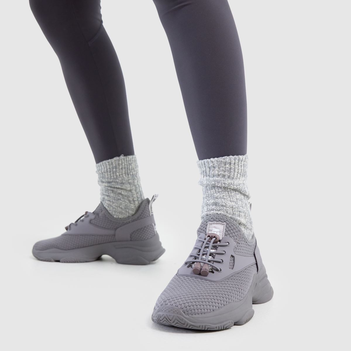 Womens Dark Grey Steve Madden Match Trainers | schuh