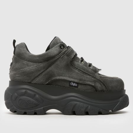Womens Black & Grey Buffalo London Classic Low Trainers | schuh