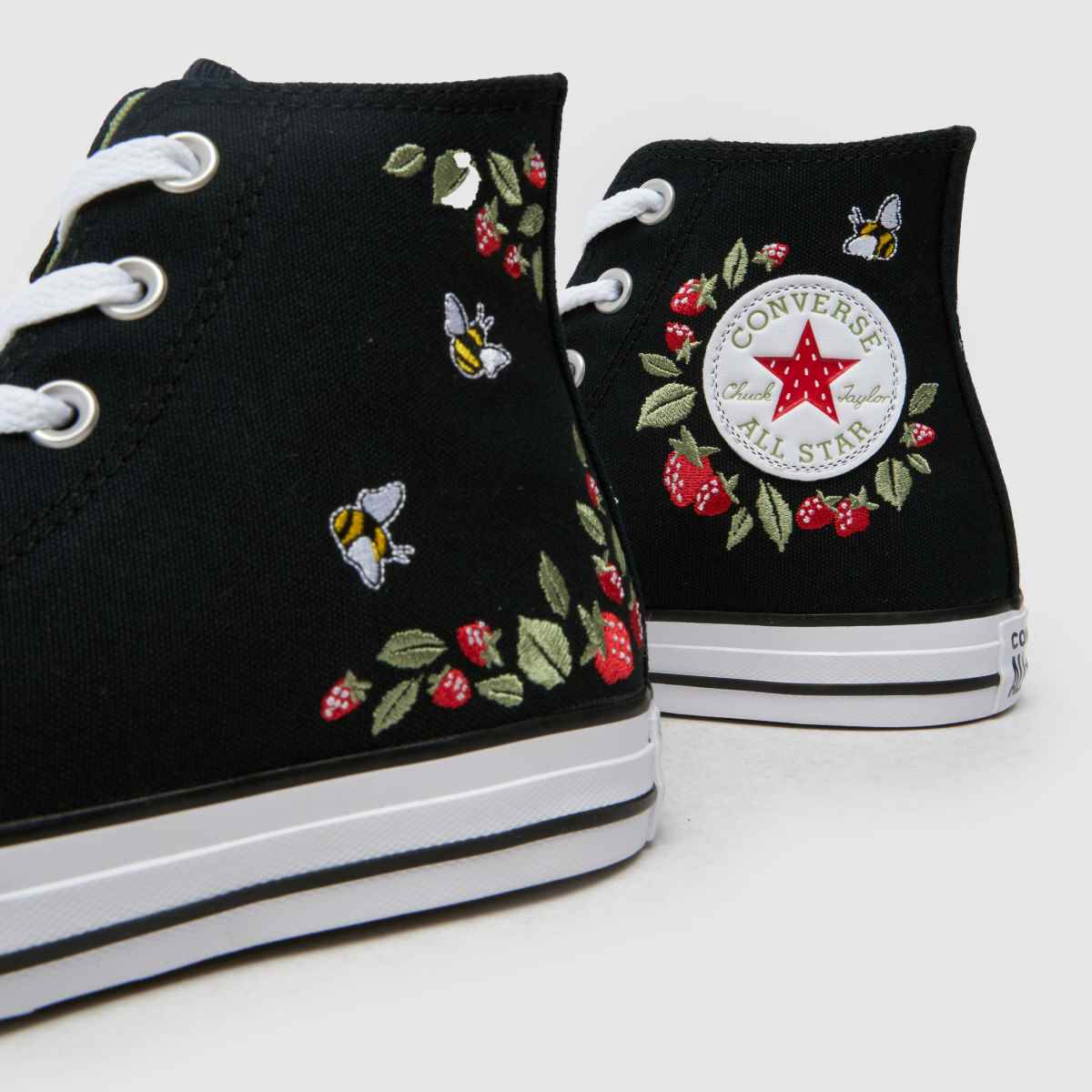 Womens Black Multi Converse All Star Hi Bees And Berries Trainers | schuh