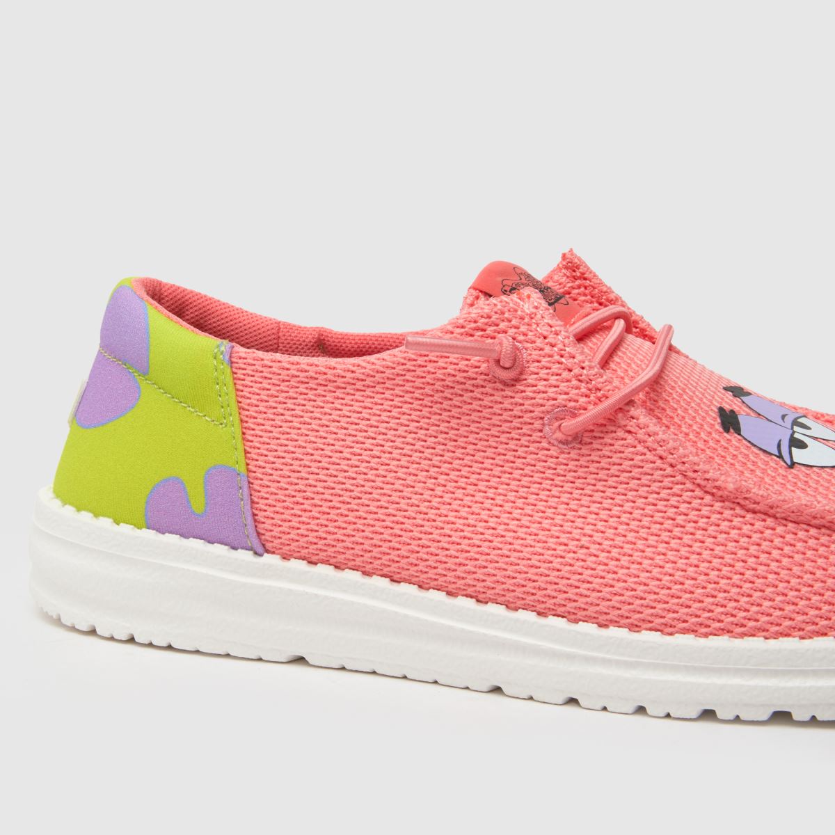 Womens Pink Multi HEYDUDE Wendy Funk Spongebob Trainers | schuh