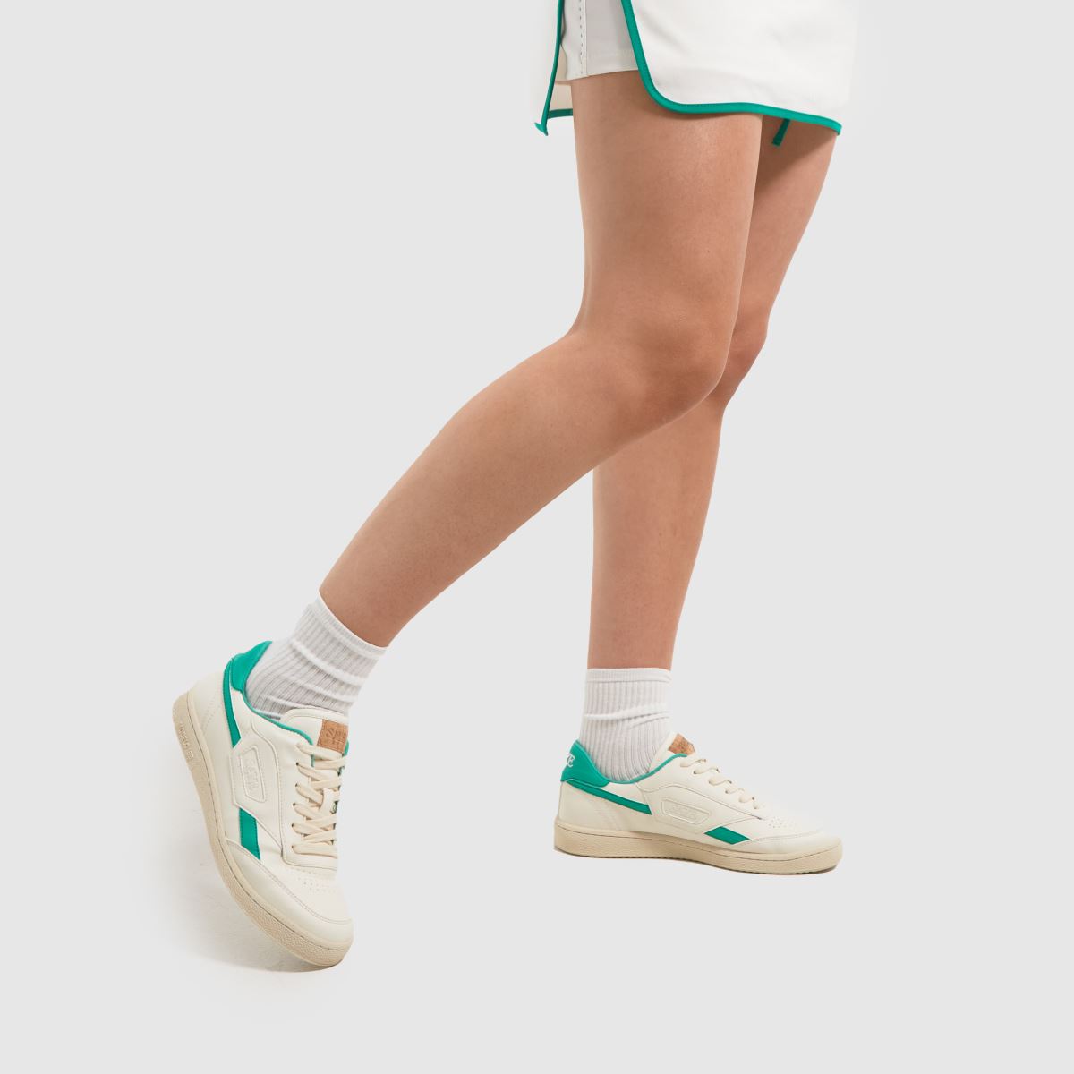 Womens White & Green SAYE Modelo 89 Icon Trainers | schuh