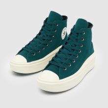 Womens Dark Green Converse All Star Move Trainers | schuh