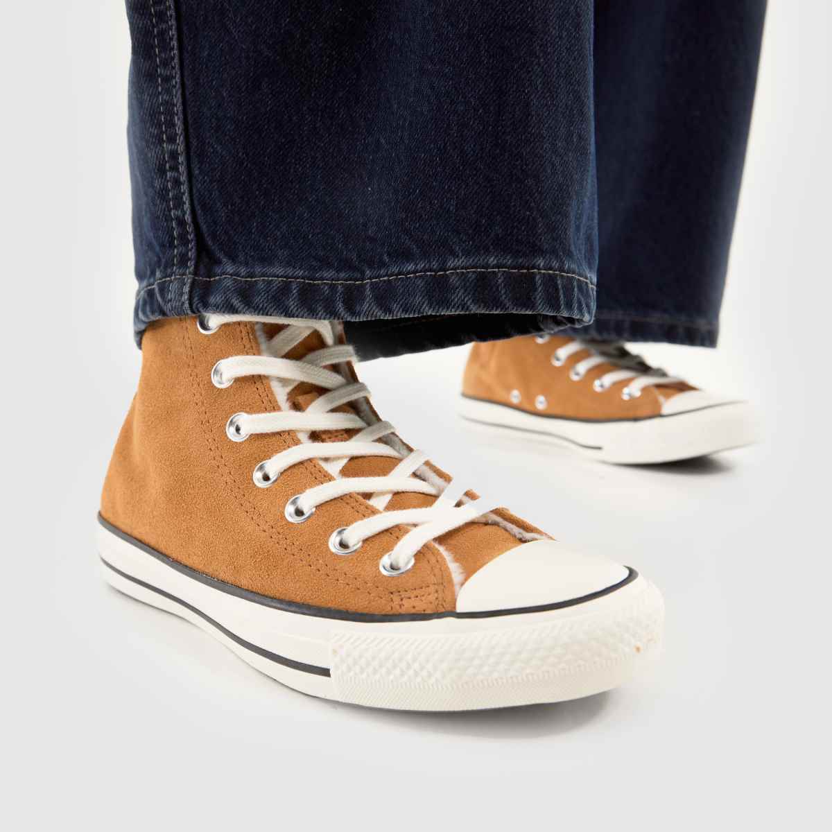 Womens Tan Converse All Star Hi Trainers | schuh