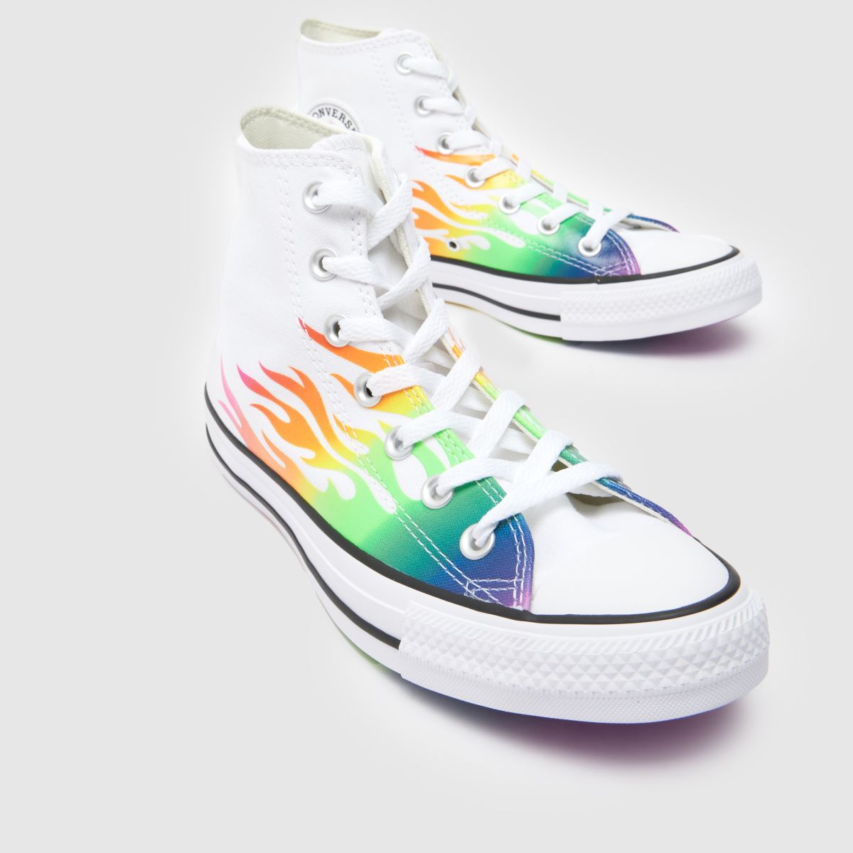 Womens White Multi Converse All Star Hi Pride Trainers | schuh