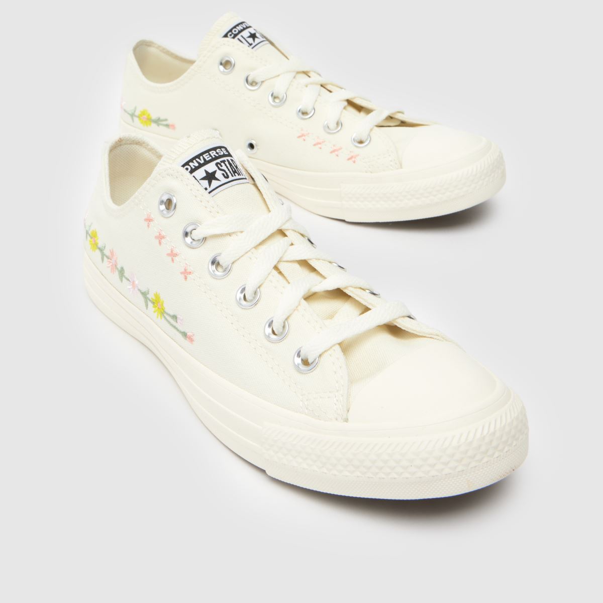 Womens White Multi Converse All Star Ox Trainers | schuh