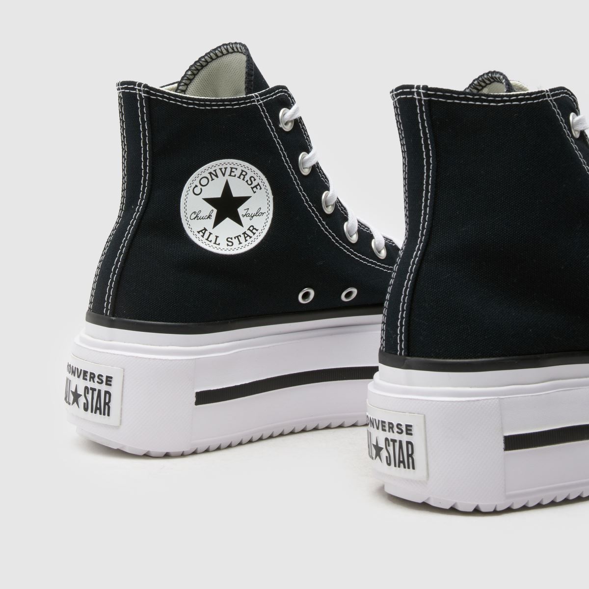 Womens Black Converse All Star Lift Double Stack Trainers | schuh