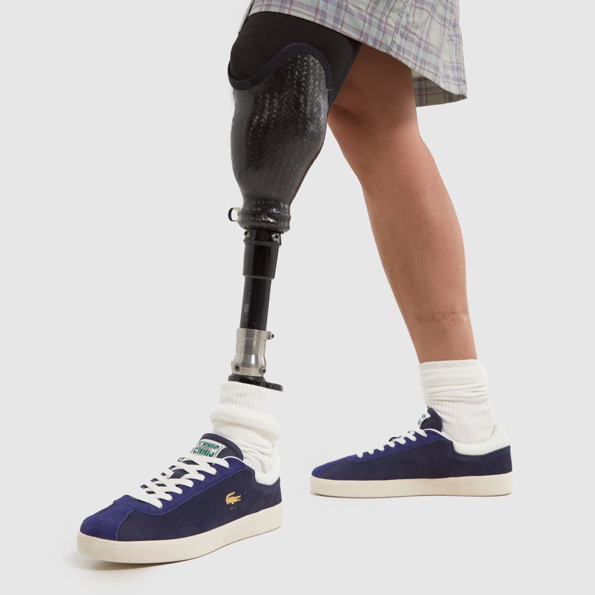 Womens Navy & White Lacoste Baseshot Trainers | schuh