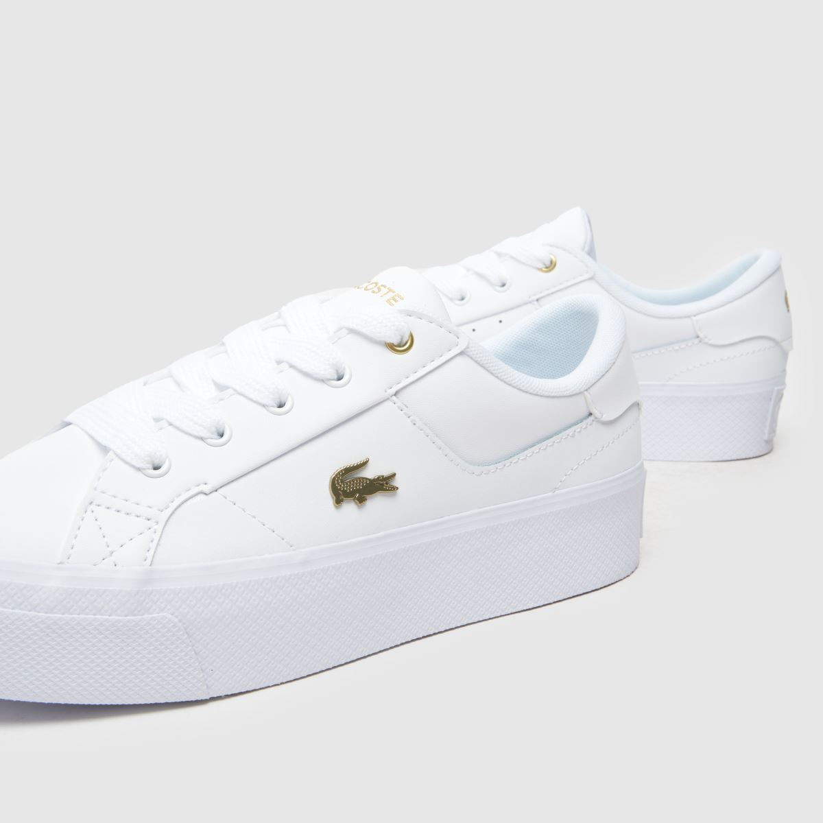 Womens White Lacoste Ziane Platform Trainers | schuh
