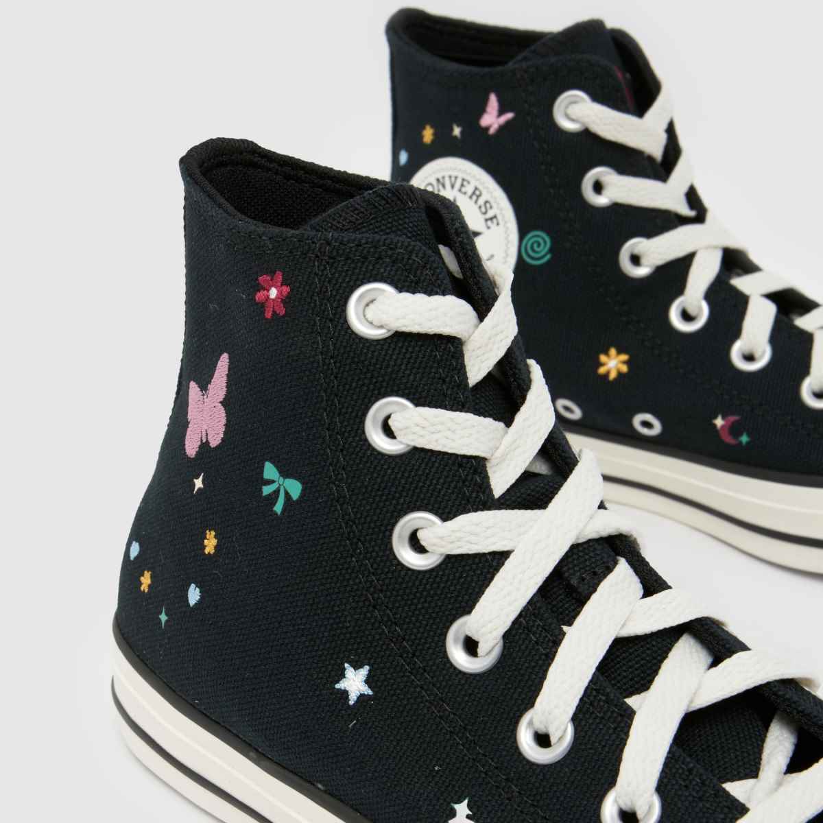 Womens Black Multi Converse All Star Hi Trainers | schuh