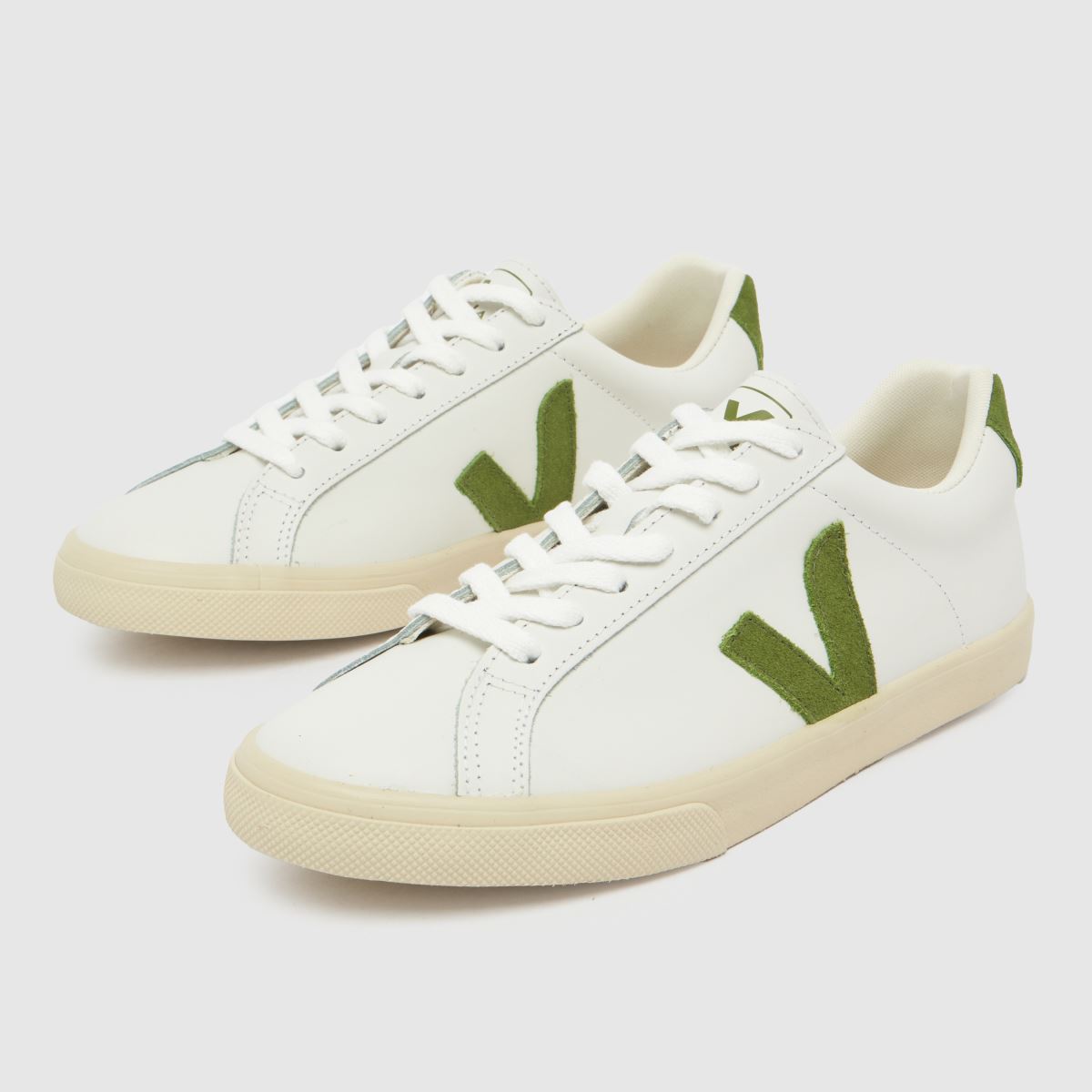 Womens White & Green VEJA Esplar Trainers | schuh