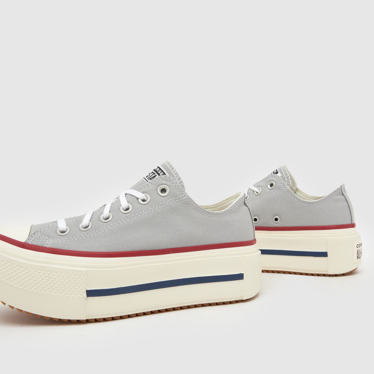 Womens Grey Converse All Star Double Lift Ox Trainers | schuh