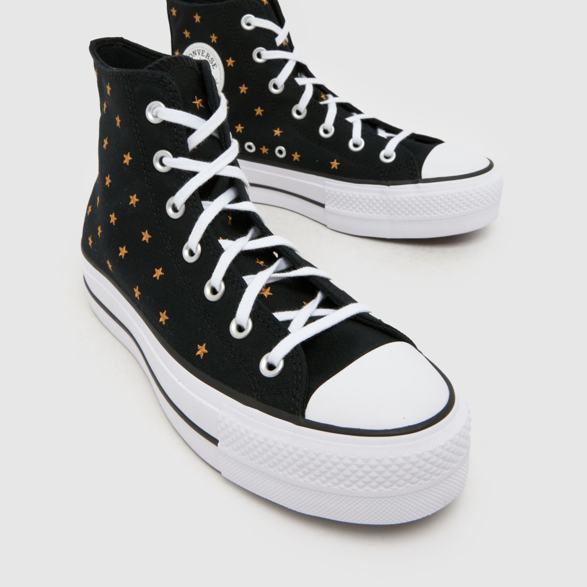 Womens Black Multi Converse All Star Lift Hi Trainers | schuh